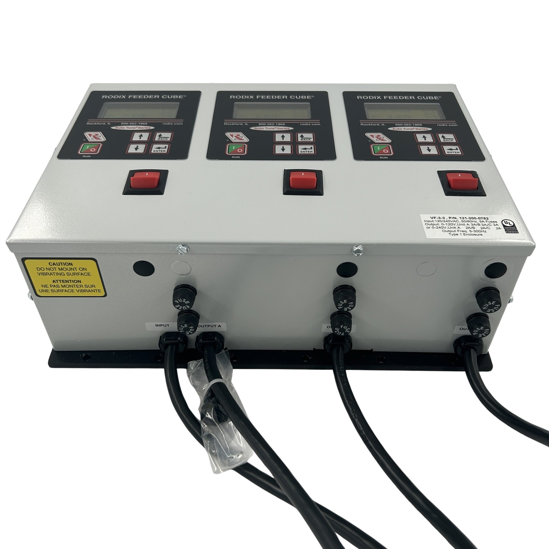 Part # 121-200-0762, Model VF-3-3, Triple Feeder Cube On Rodix, Inc.