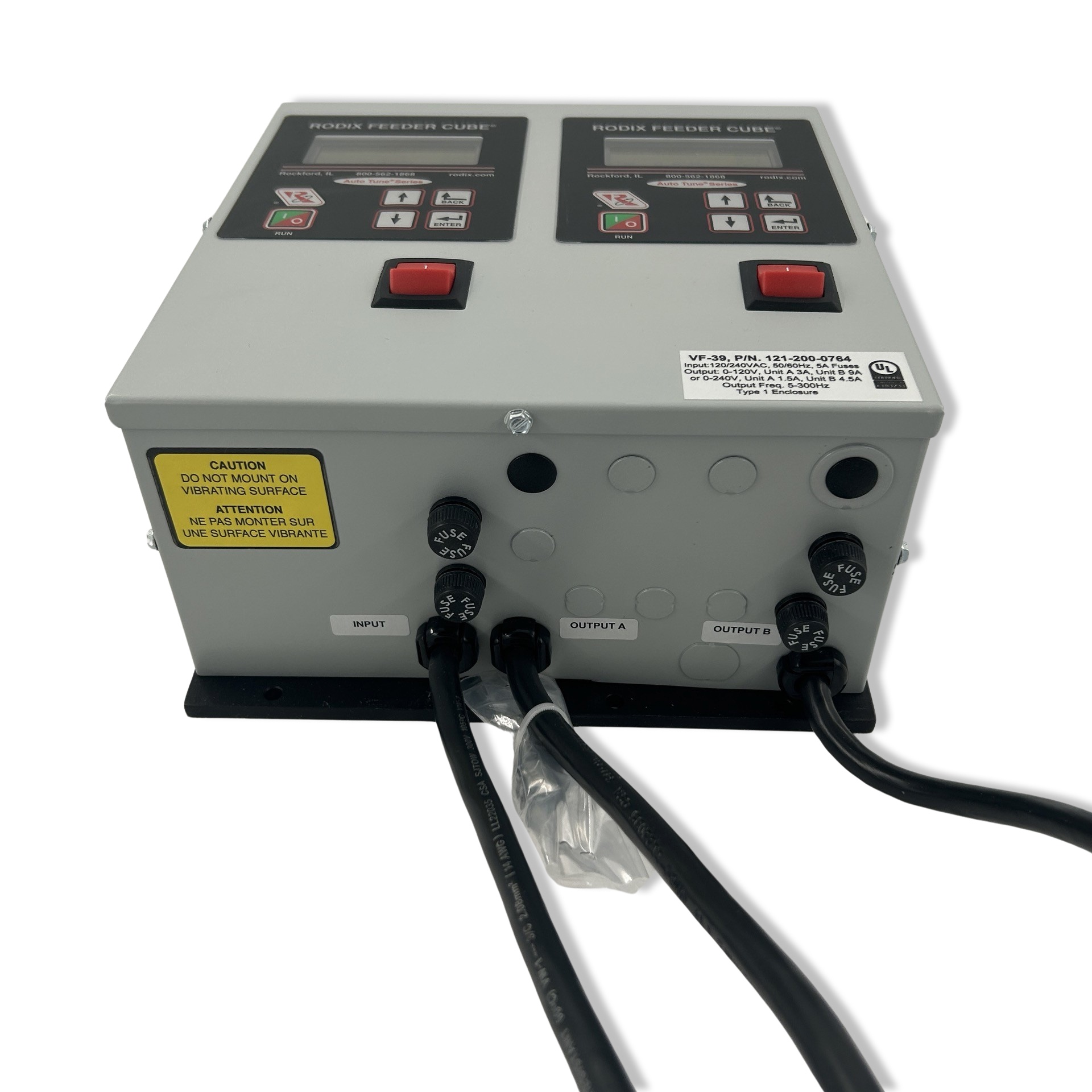 Part # 121-200-0764, Model VF-39, Dual Feeder Cube On Rodix, Inc.